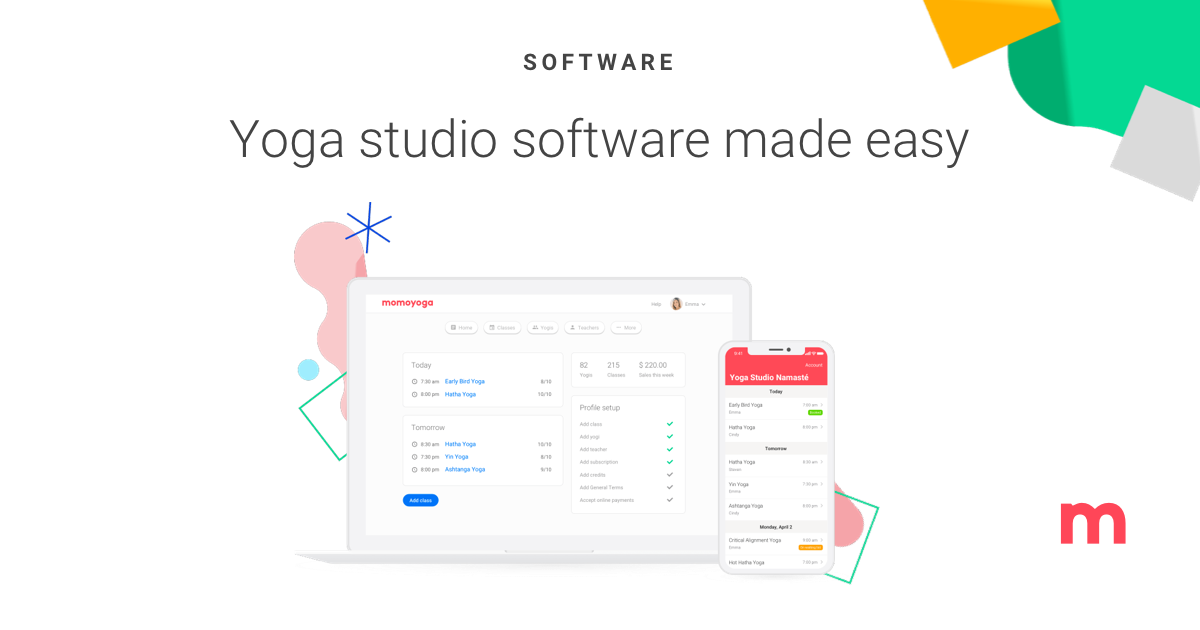 Yoga studio software made easy - Momoyoga